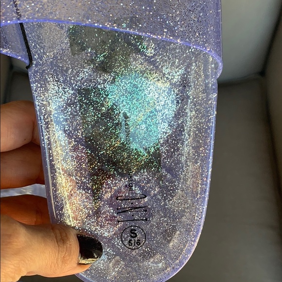 INC International Concepts | Shoes | Inc Clear Silver Glitter Jelly ...
